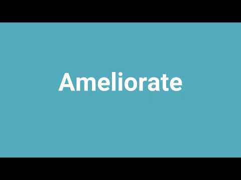 'Ameliorate' Meaning and Pronunciation