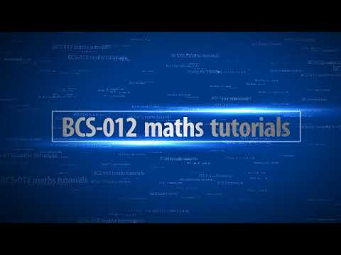 IGNOU BCA tutorials bcs-012 maths series – IGNOU BCA 2018 Complete ...