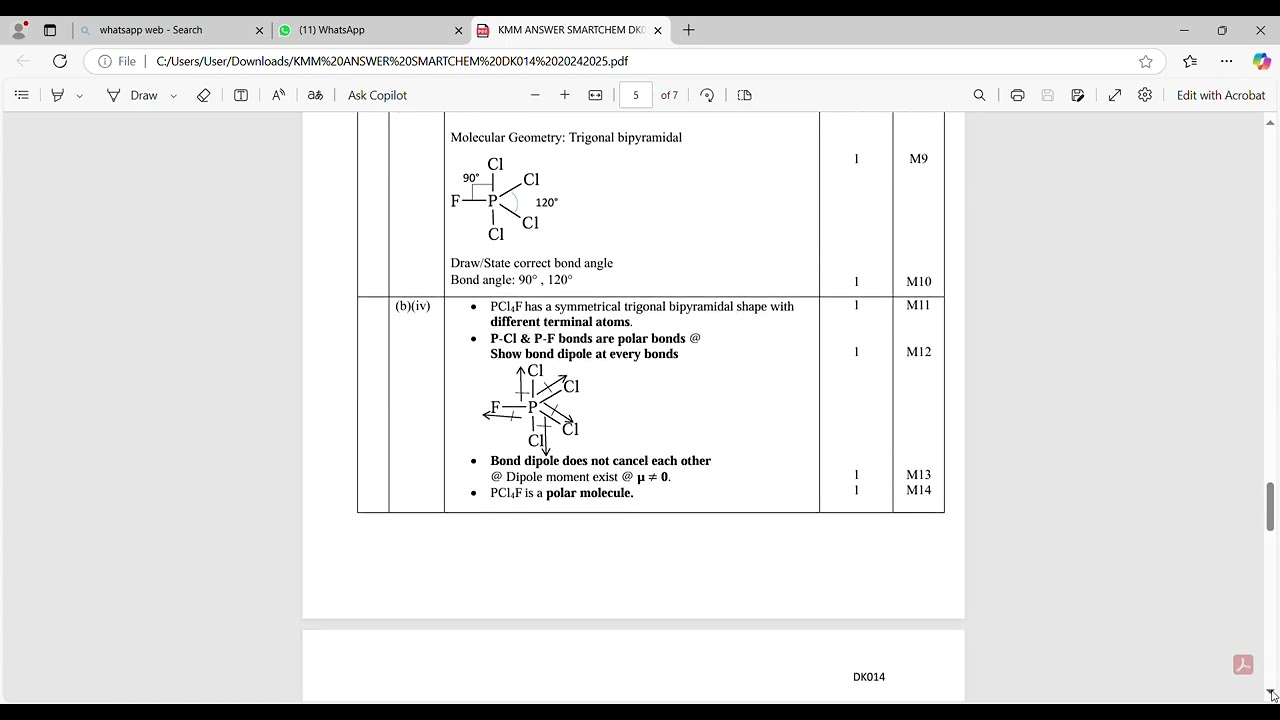 KMM ANSWER SMARTCHEM DK014 20242025 pdf and 2 more pages   Profile 1   Microsoft​ Edge 2024 11 11 20