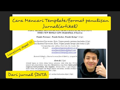 Cara Megetahui Template (format penulisan) Jurnal/Artikel yang akan di upload ke SINTA
