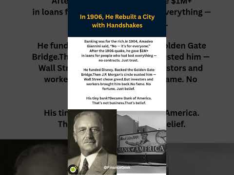 He Loaned $1M With Just a Handshake | The Untold Story Behind Bank of America #AmadeoGiannini