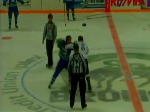 Ryan Chynoweth vs. Zac Mackay, October 10, 2014 - Kootenay Ice vs ...