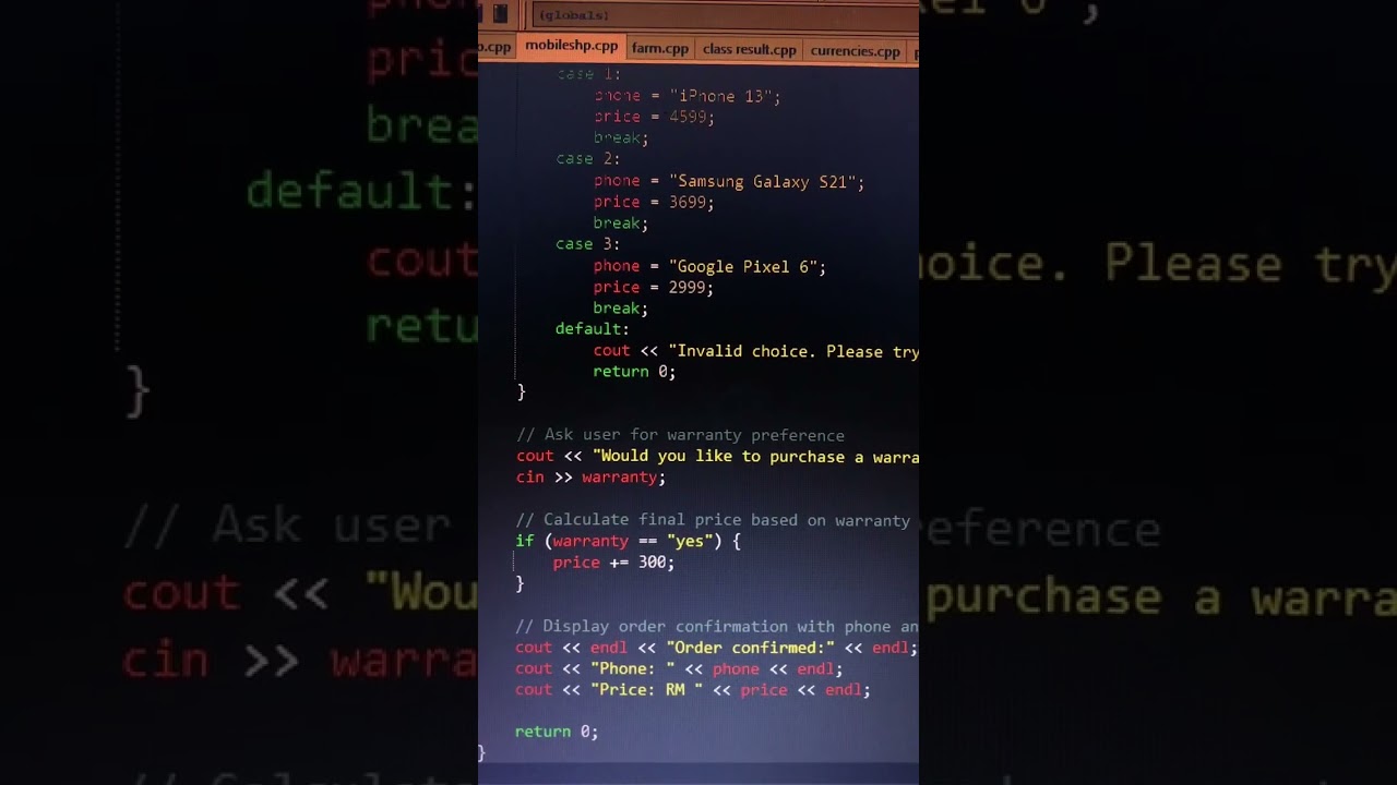 mobile shop c++#coders #codelife #codemasters #codinglife #codingninja #coding #code #coders #cpp