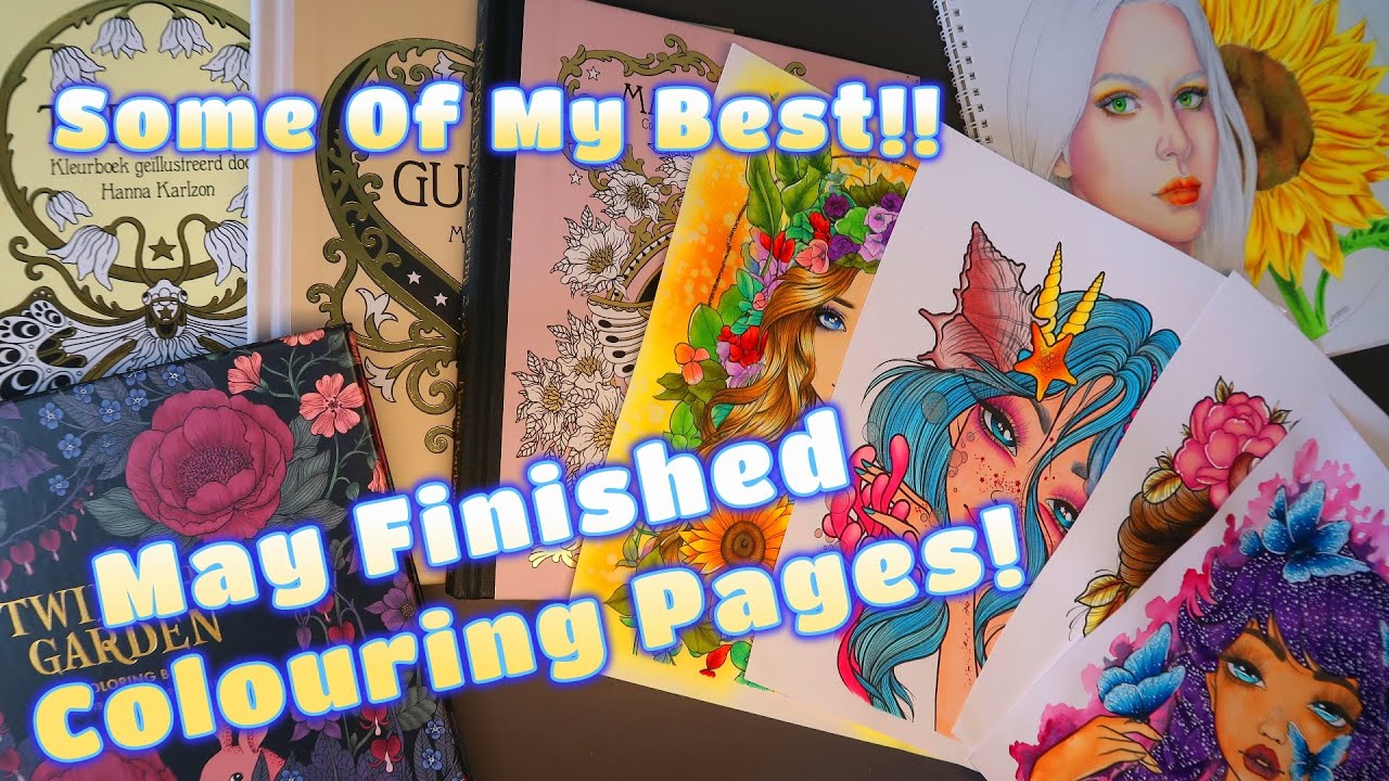 May Finished/Completed Adult Colouring Pages