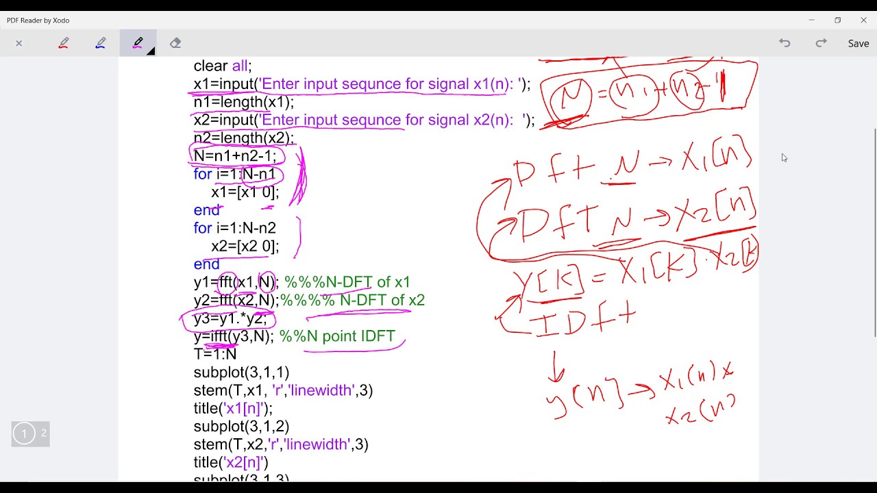 DSP LAB 7   Linear convolution using matlab