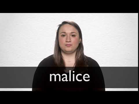 Deutsche Übersetzung von “MALICE” | Collins Englisch-Deutsch Wörterbuch