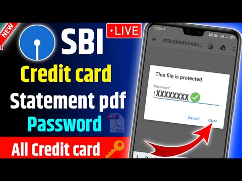 Sbi Credit Card Statement Pdf Password | How To Open Sbi Credit Card Statement Pdf Password