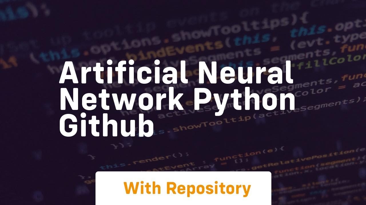 artificial neural network python github
