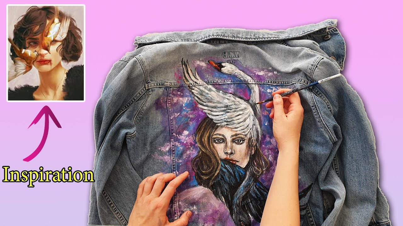 Customizing DENIM JACKET with SURREAL ART