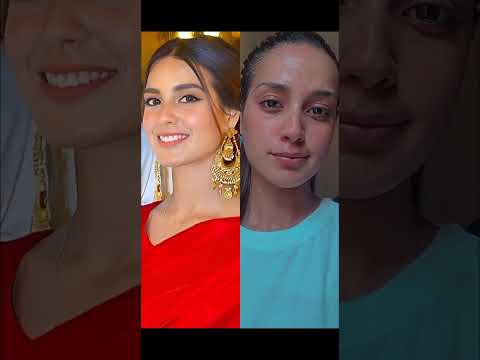 pakistani actress's with makeup & without makeup pics #shorts