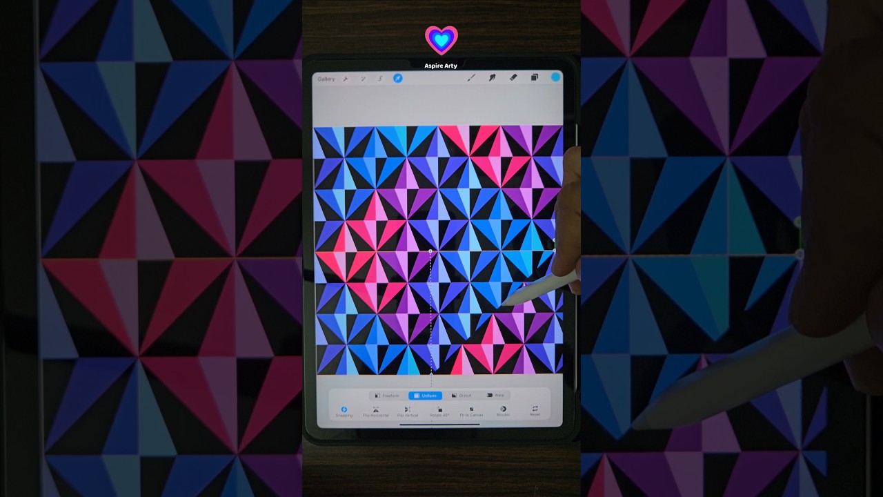 Easy Gradient Seamless Pattern in Procreate #artshorts #procreatetutorials #quick