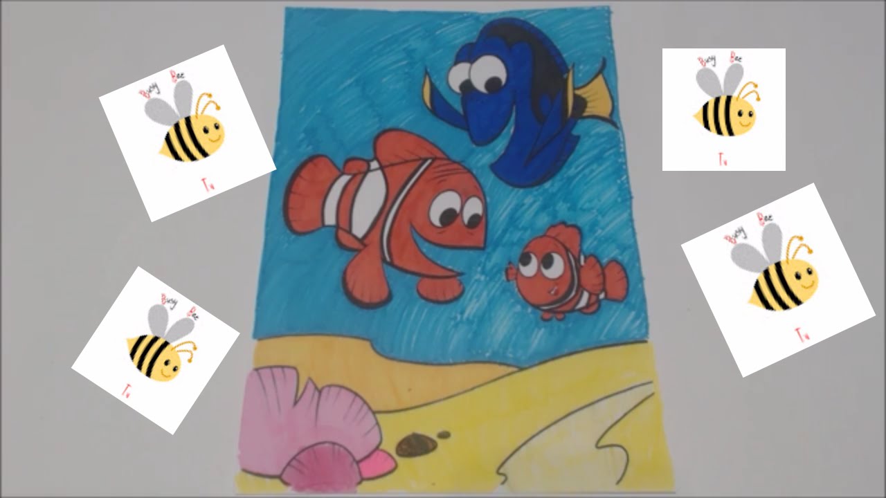 Finding Nemo coloring pages with Dory Marlo and Nemo. How to color finding Nemo pages.