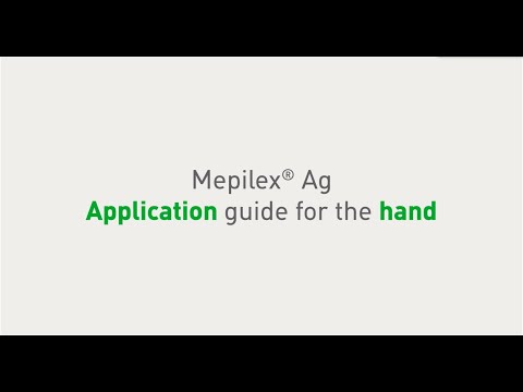 Mepilex Ag – dressing application on hand