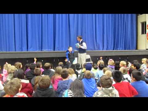 David Receiving Student of the Month Award