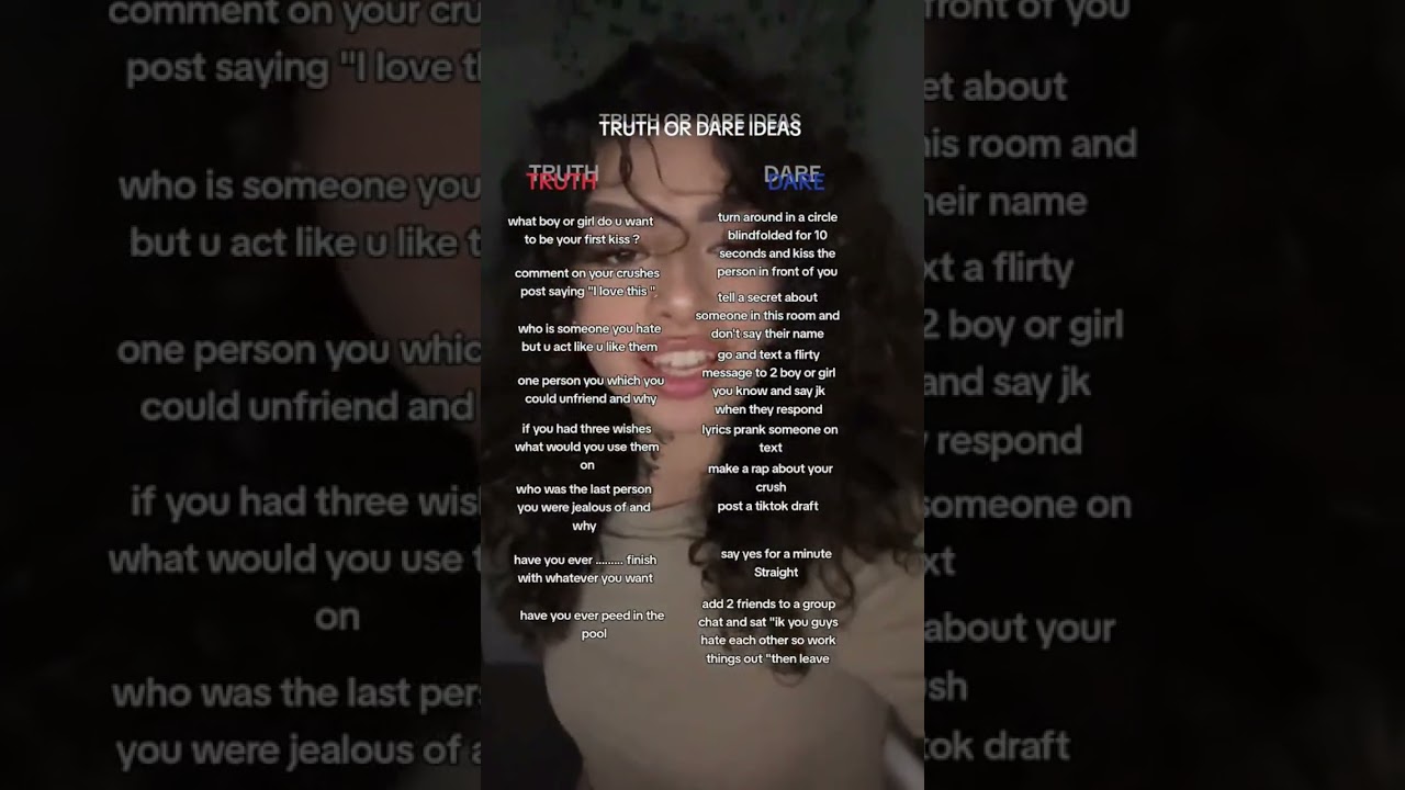 truth or dare ideas ⚅ #lolabekka #aesthetic #tips #advice #truth #dare #truthordare #ideas