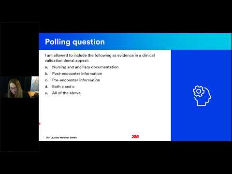 3M Quality Webinar: Clinical Validation appeals: Establishing a role for CDI staff