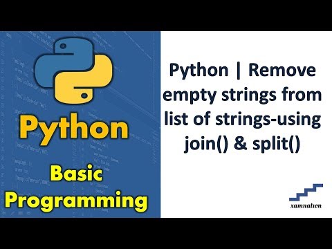 Python | Remove empty strings from list of strings-using join() & split()
