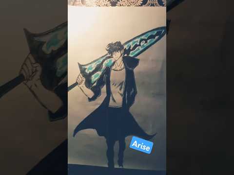 drawing sung Jin wo from solo leveling from the manhua like and sub #anime # sketches #sololeveling