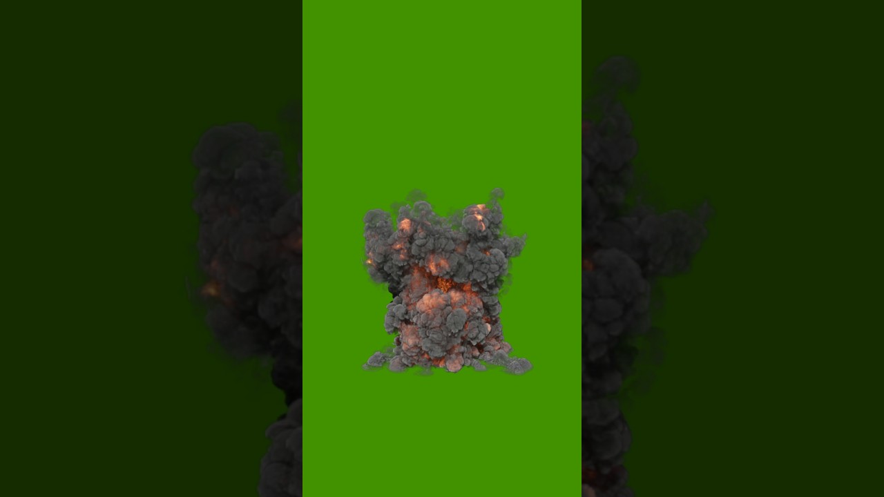 Bomb Explosion Green Screen Video #vfx #greenscreen #shorts