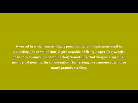 what is the meaning of pounder