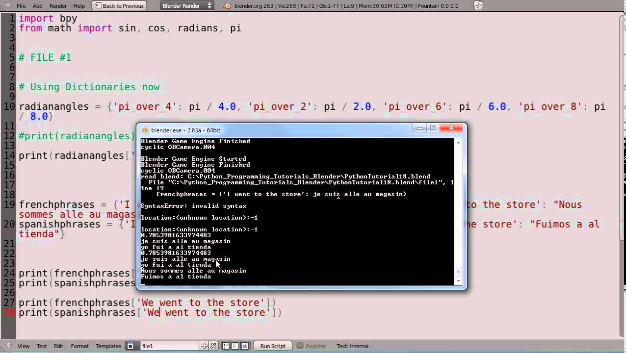 Blender Python Tutorial - Basic Python Programming - Part 18