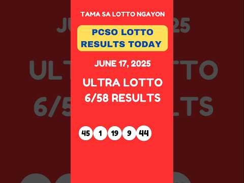 ULTRA LOTTO 6/58 DRAW RESULTS TODAY JUNE 17, 2025