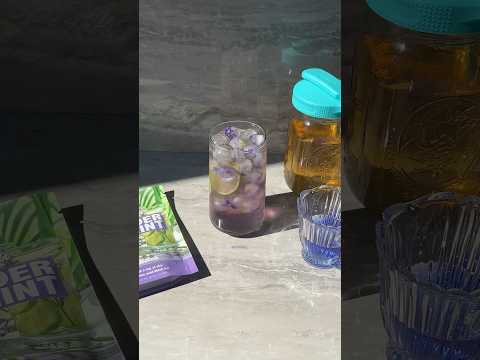 Lavender Lime Mint Iced Tea 🪻✨ #tea #short #shorts #shortsfeed #shortvideo