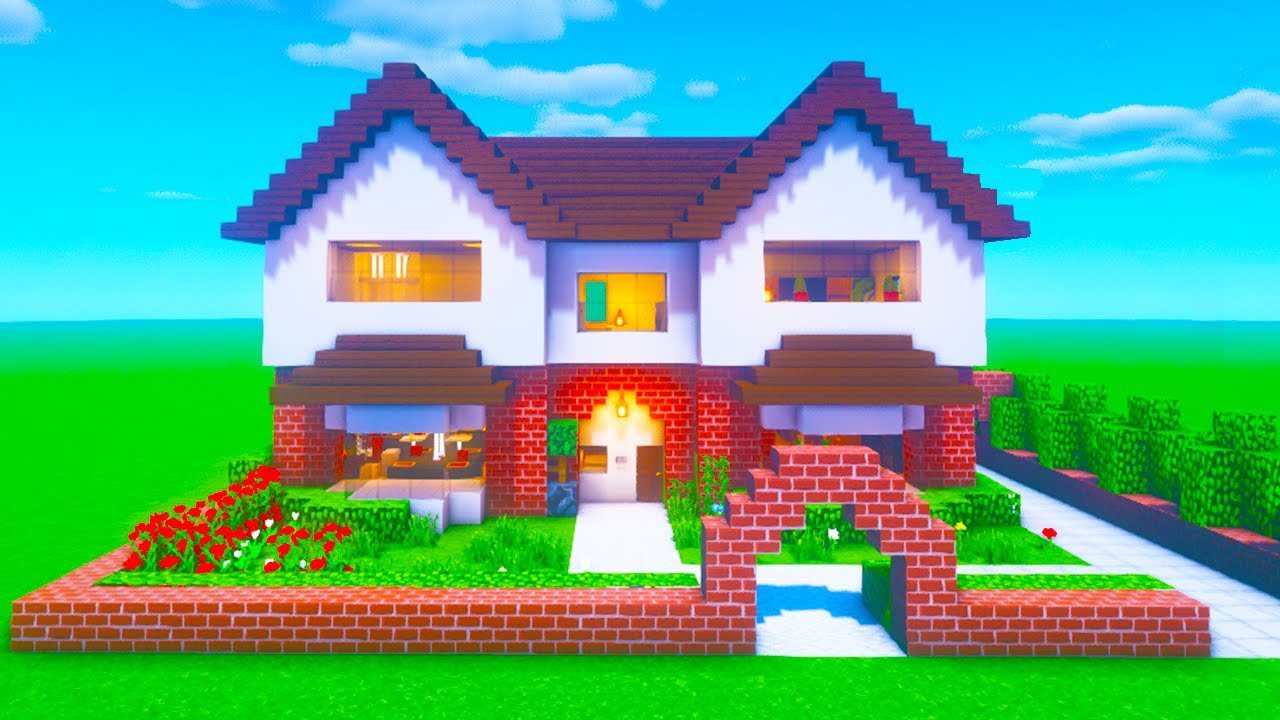 Minecraft Tutorial: How To Make A Realistic Suburban House 