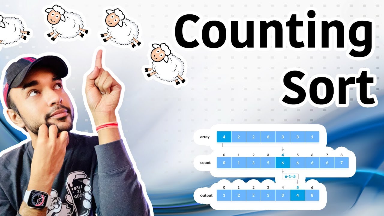 Counting Sort explained with animations and example | Full implementation and code