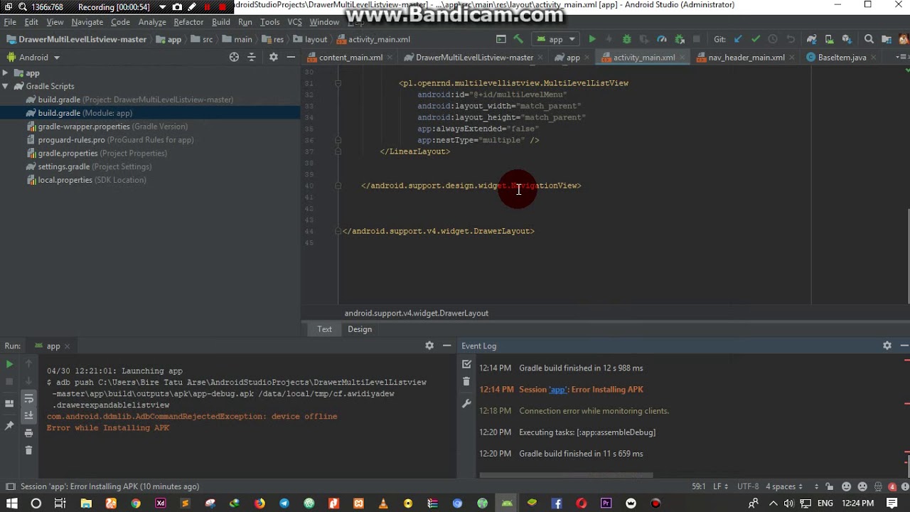How to fix Session app error installing apk in  Android Studio 3 2 1 and above 100% Solve Error