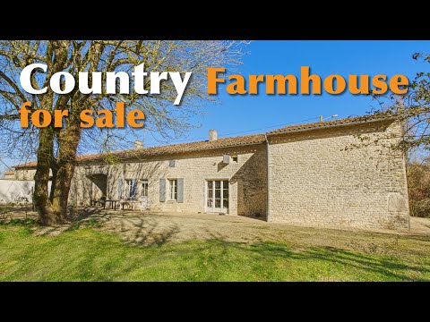 Tour of a Stone Farmhouse with swimming pool for sale in France, with potential. House for sale.