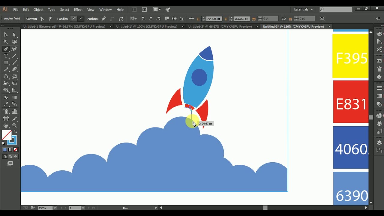 Free Startup business plan concept design with flying rocket SVG DXF EPS PNG|part2