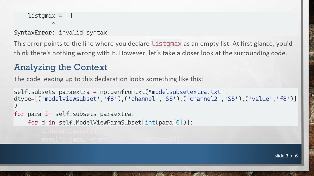 Fixing the SyntaxError: Invalid Syntax in Python Code
