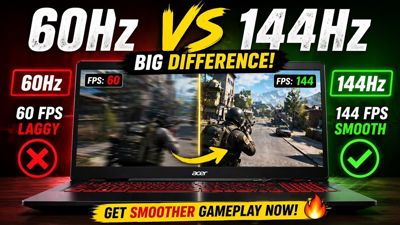 60 FPS vs 144 FPS 🔥 You Won’t Believe This!