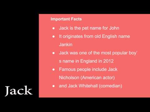 Jack Boy's Name
