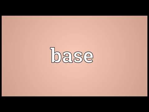 base meaning in English