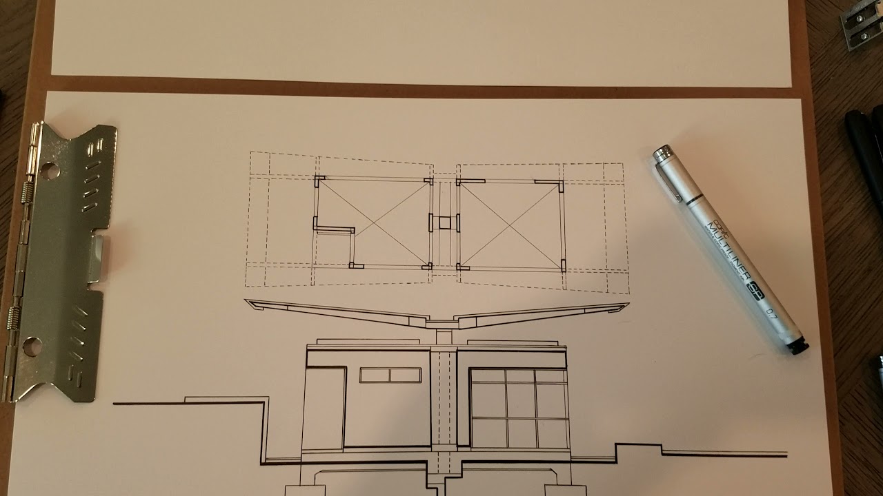 Architecture Concept Drawing Plan Elevation Design