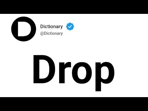Drop Meaning In English