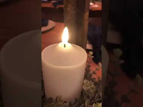 Battery operated candles that look real and flicker!!! #wedding #candles #romanticlove #reception