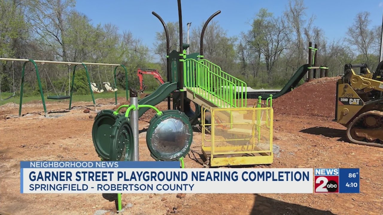 Garner Street Park playground nearing completion