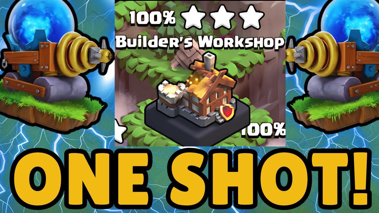 How to One Shot Builders Workshop | Default Layout | Best Clan Capital Strategy | Clash of Clans