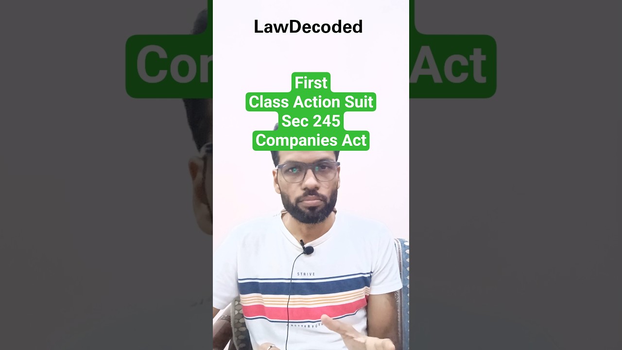 First class action suit under companies act 2013 #compliance #classactionlawsuit