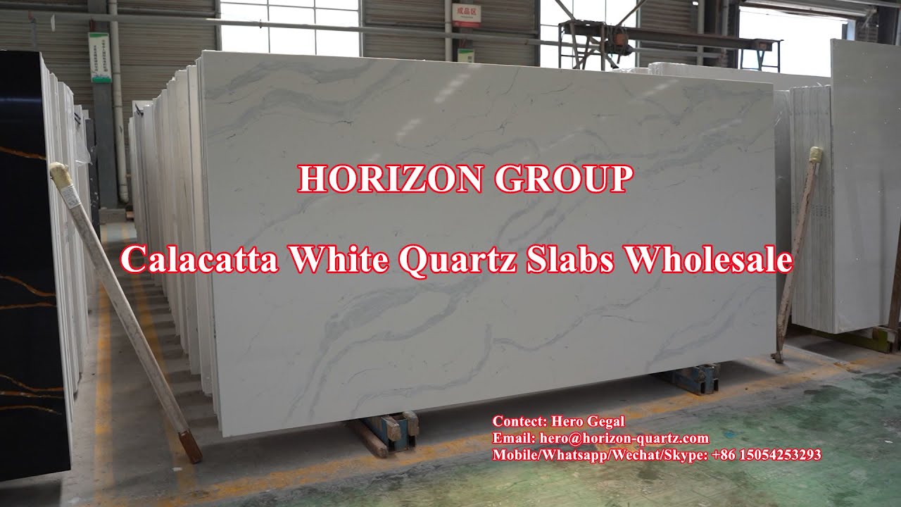 Calacatta White Quartz Slabs Wholesale for Kitchen Countertops