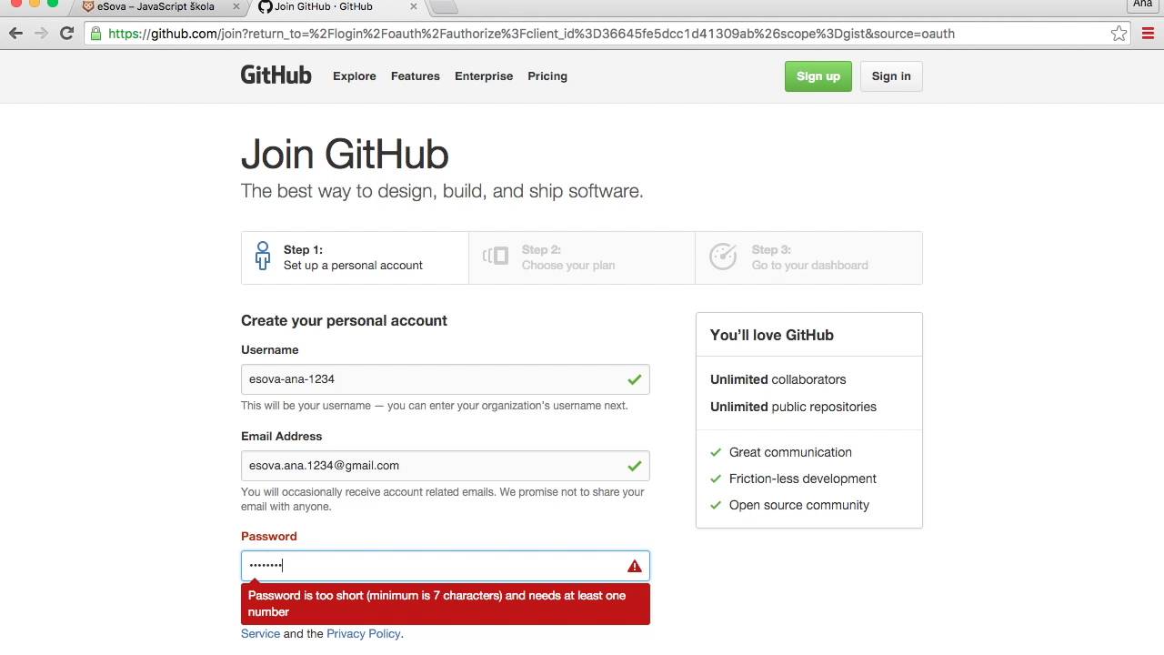 Lesson 004 - Create a Github Profile