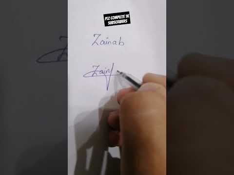 #Zainab name signature #plz complete 1k subscribers #500subscribers #shortvideo #viralvideo