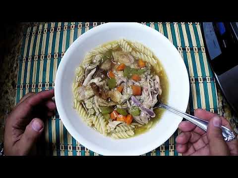 How-to cook Crockpot Chicken Soup with leftover whole rotisserie chicken