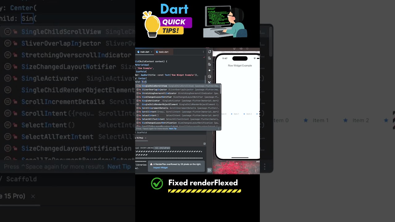 Flutter’s Most Annoying Error 😤 | RenderFlex Overflow
