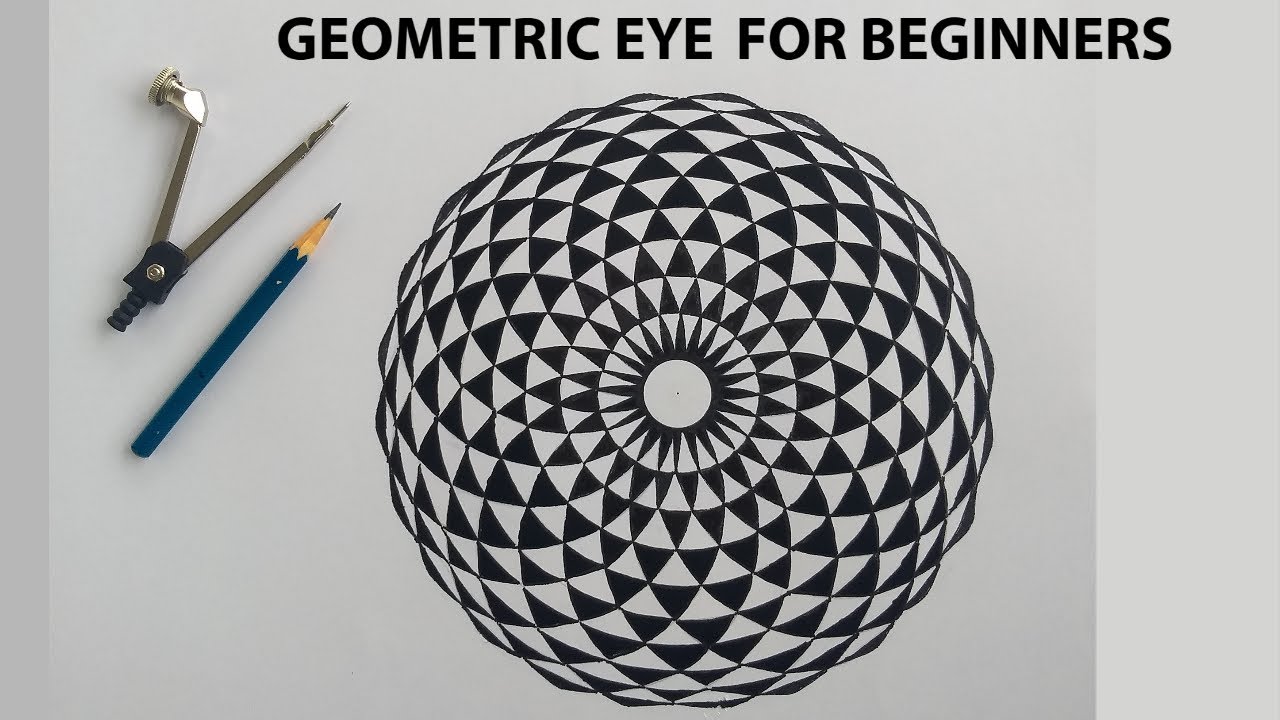 Geometric Eye Tutorial For Beginners | How To Draw Geometric Eye | Step By Step Tutorial