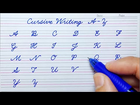 Cursive writing A to Z Video Lecture - Class 6