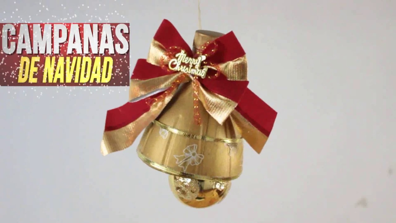 Campanas de navidad con envases reciclables